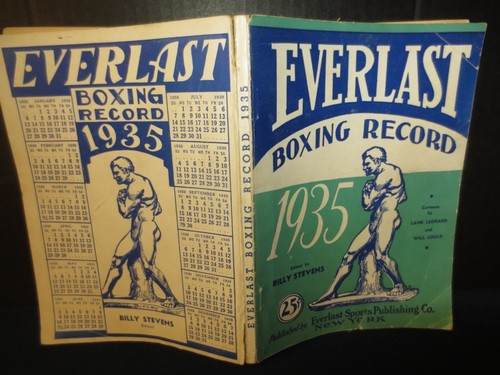 1935 EVERLAST BOXING RECORD BOOK-GOOD CONDITION-160 PAGES-90 YEARS OLD ...