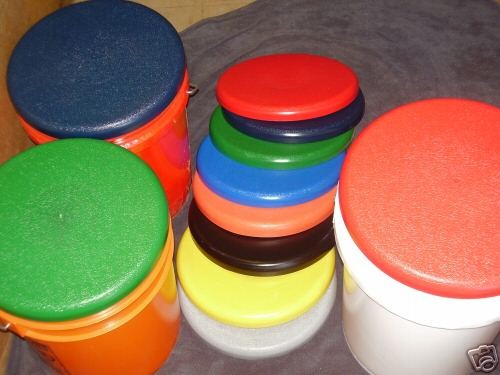 36--COLORED PLASTIC BUCKET LIDS --Fit 5/6 Plastic pail | eBay