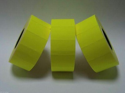 Motex 26X16mm 2 Line Price Marking Gun 5 roll FL. Yellow Straight Edge ...