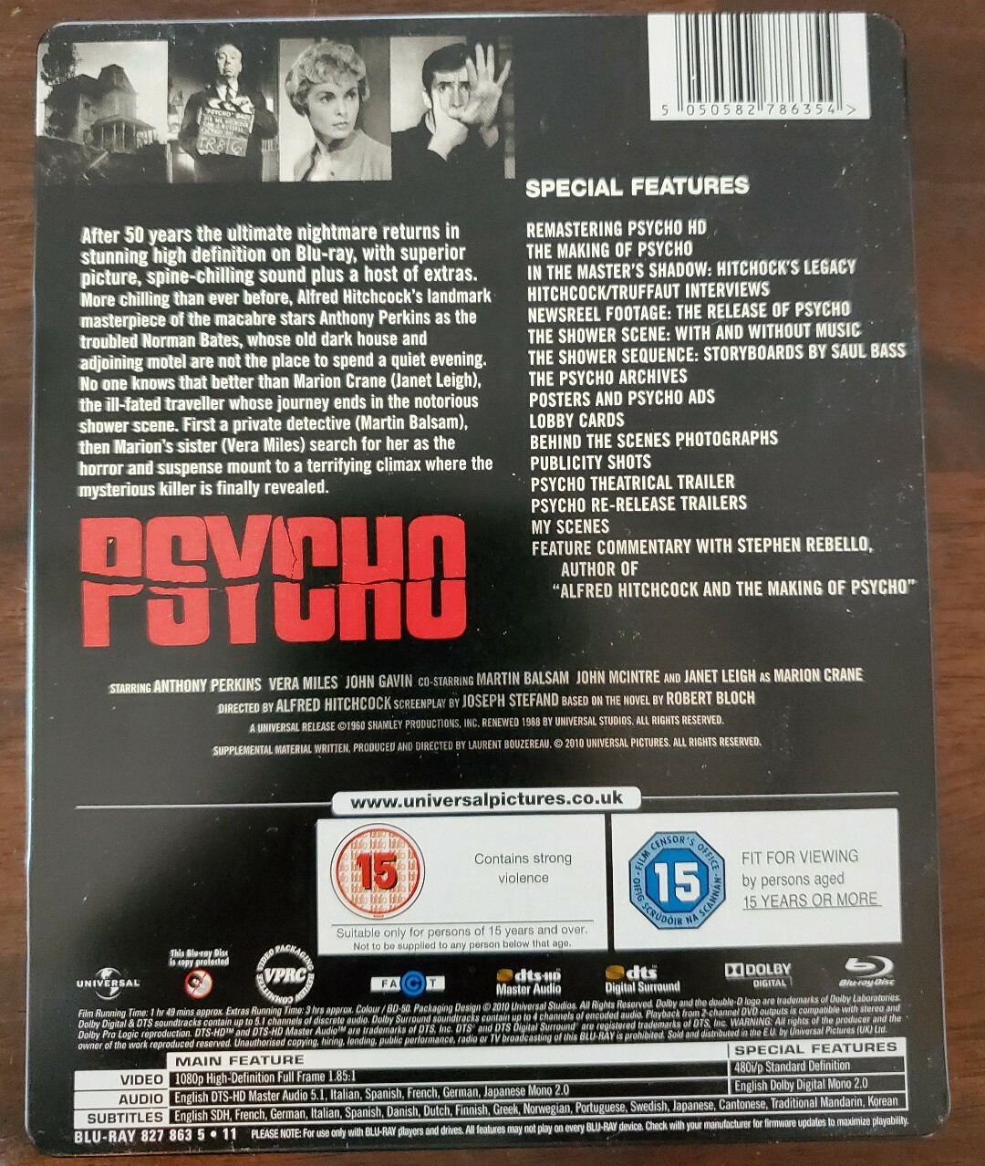Psycho - 60th Anniversary (4K+2D Blu-ray SteelBook) [Italy] | Hi-Def ...