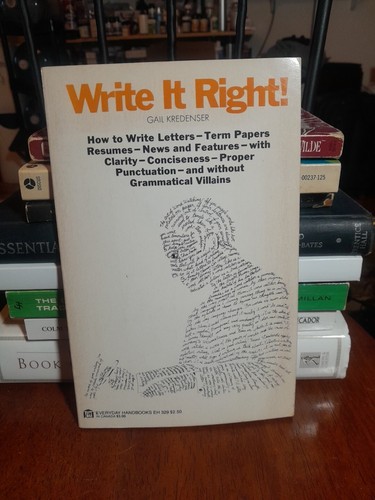 Write it Right! by Gail Kredenser - Vintage PB Everyday Handbooks | eBay