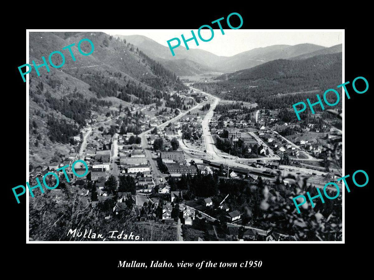 OLD POSTCARD SIZE PHOTO MULLAN IDAHO VIEW OF THE TOWN c1950 2 | eBay ...