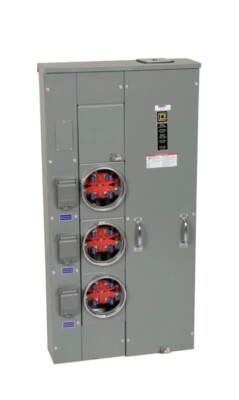 Square D MP33125 300 Amp 3 Gang 125A Meter OH/UG MP33-125 as WEP3311 ...