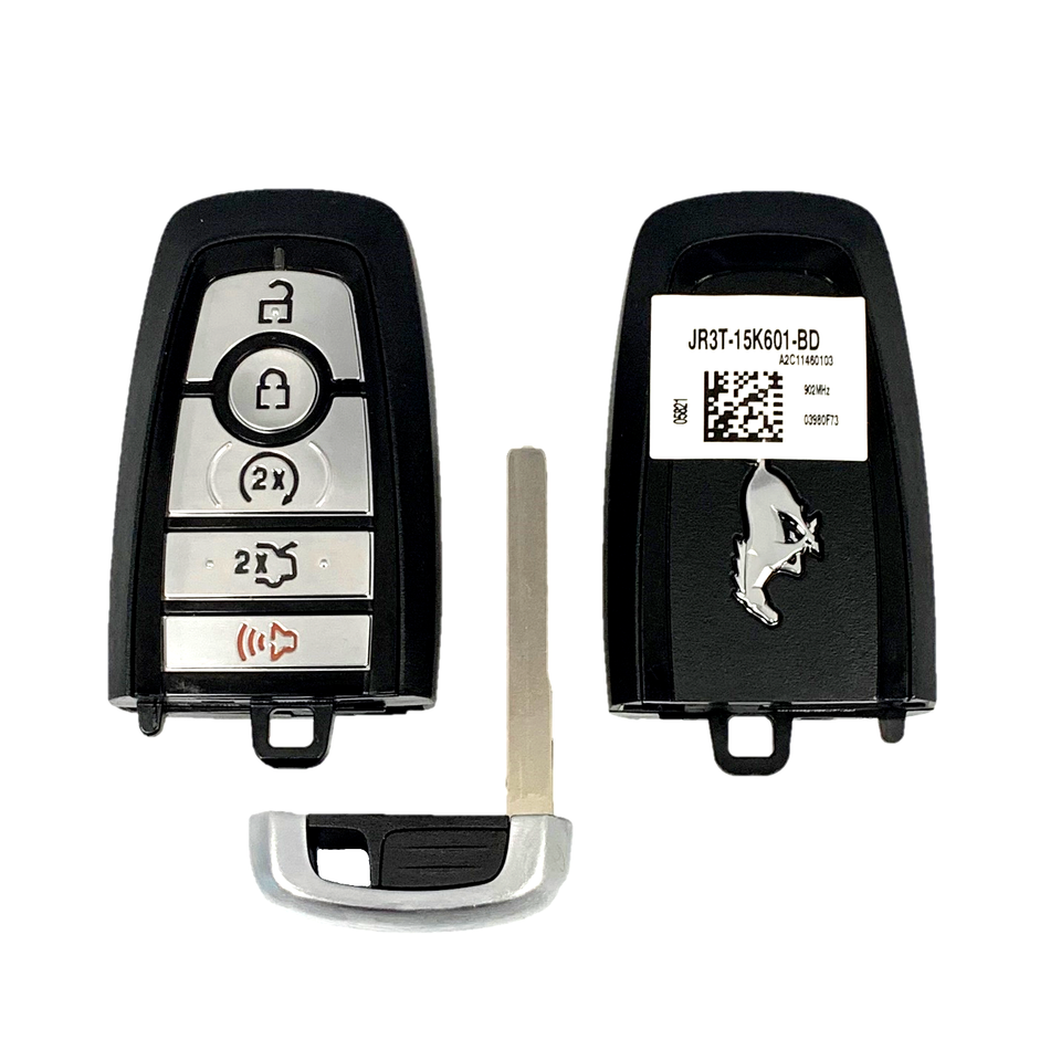 OEM Ford Keyless Remote 5Btn RS + Uncut Key M3N-A2C931426 (mustang logo ...