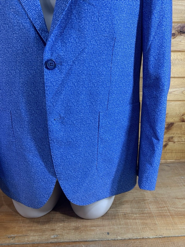 Tailorbyrd Mens 42R Blue Paisley Floral Performance Golf Blazer Sport ...