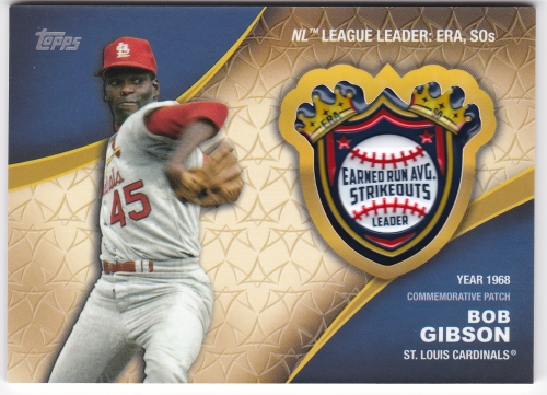 2023 Topps Crowning Achievements Commemorative Patches #CABG Bob Gibson ...
