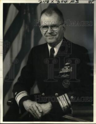 1977 Press Photo Rear Admiral John D. Johnson Jr., Navy Military ...