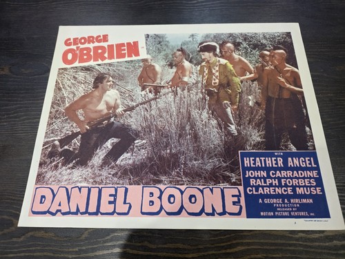 Vintage Western Movie Lobby Card Daniel Boone George O'Brien Heather ...