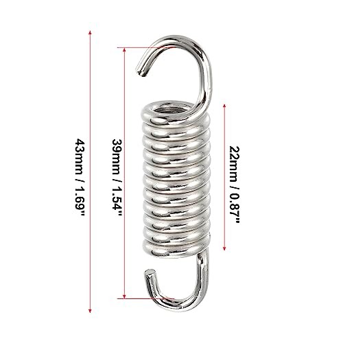 4 Pcs 43mm 1.69" Motorcycle Muffler Exhaust Pipe Spring Universal ...