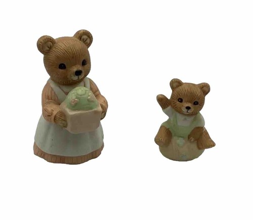 Homco number 1430 Easter bears momma and baby small figurines set (B1B1 ...