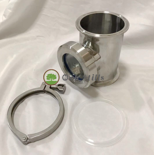 4" Stainless/ Copper Tri Clamp Alcohol Distiller Reflux Bubble Column ...