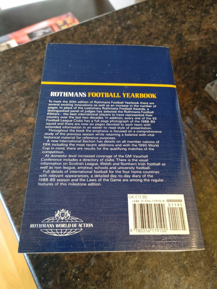Rothman's Football Year Book 1989-90 Paperback Book | eBay