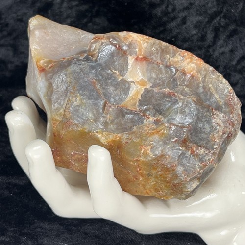4-1/2” Blue Chalcedony Chert Agate Crystal Quartz Rough Kentucky 1.6Lb ...