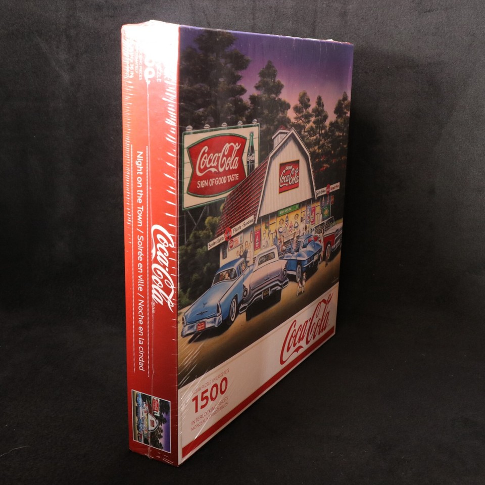 Springbok Coca Cola Night On The Town by SP1500 Piece Jigsaw Puzzle New ...