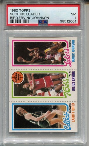 1980 Topps Basketball Larry Bird Magic Johnson Rookie Card RC PSA 7 Nr ...