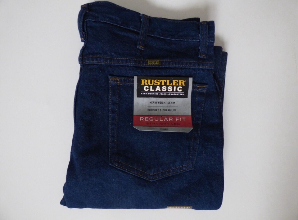 Men's Rustler by Wrangler Regular Fit Straight Leg Jean 40 x 32 | eBay