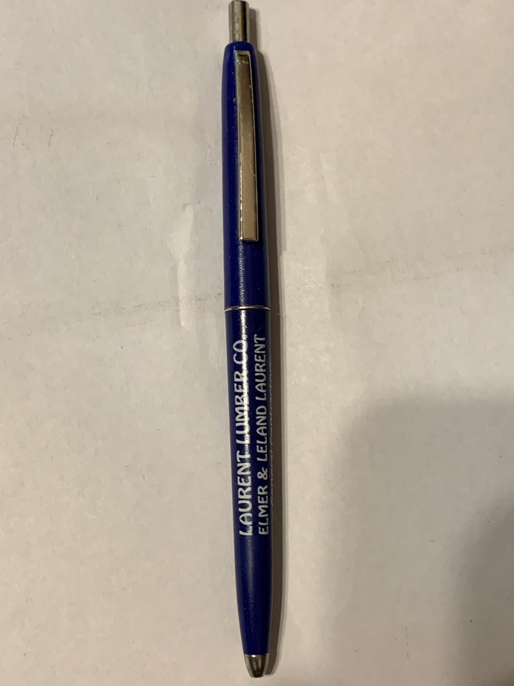 BLUE LAURENT LUMBER CONTRACTOR ST. ANNE ILL Advertising Ballpoint Pen ...