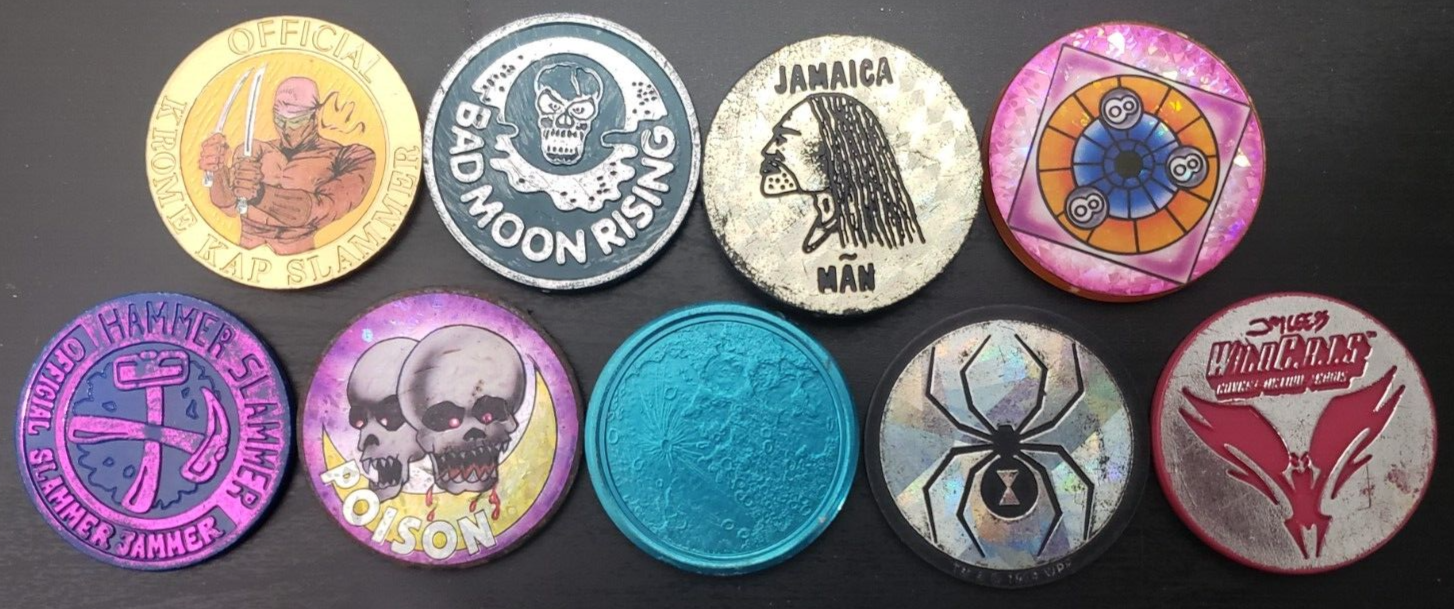 Pogs 350 Milk Caps & 9 Slammers Unsorted! Retro Rare & Hard To Find ...