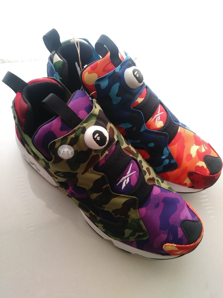 BATHING APE Bape x Reebok ABC Camo InstaPump Runners NEW W/O Box TAKING ...
