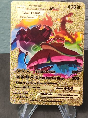 Pokemon VMAX Gigantamax Tag Team Venusaur Charizard & Blastoise HP 400 ...