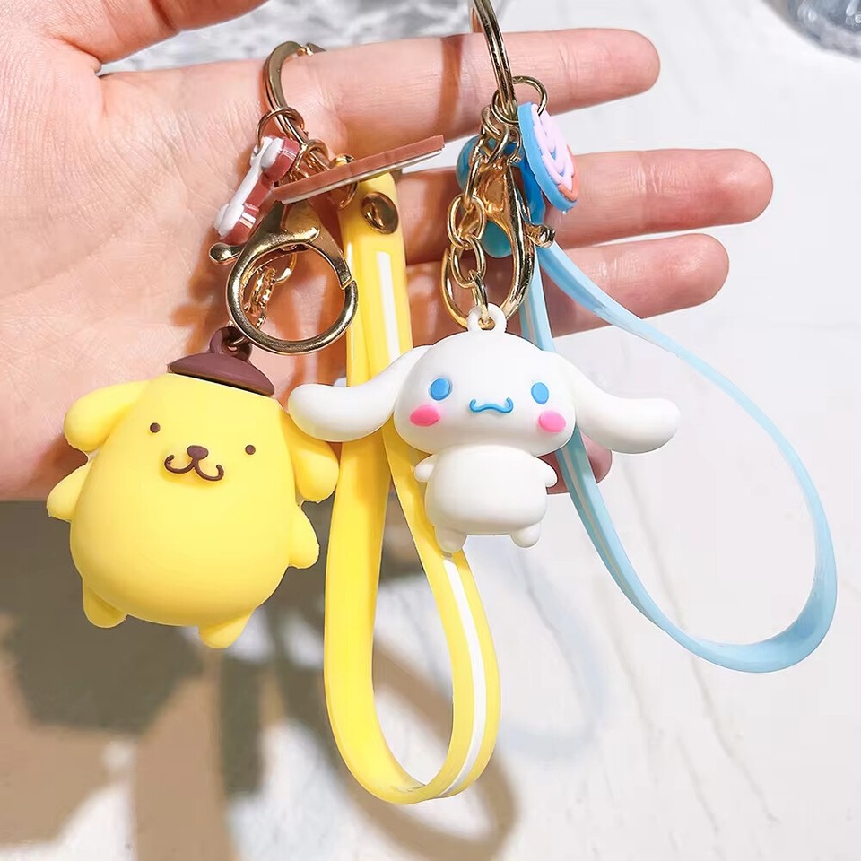 New Sanrio Keychain Hello Kitty Melody Cinnamoroll Keyring Bag Pendant ...