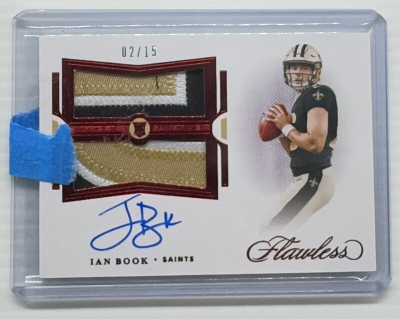 2021 Flawless Ian Book Dual Ruby Rookie Patch Auto Autograph RC #2/15 ...