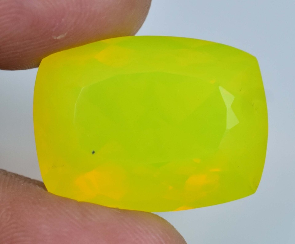 27.25 Ct Natural NEON Yellow Opal Certified Flawless Unheated Loose ...