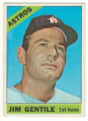 1966 TOPPS # 45 JIM GENTILE ASTROS BASEBALL CARD - NICE AND NO CREASES ...