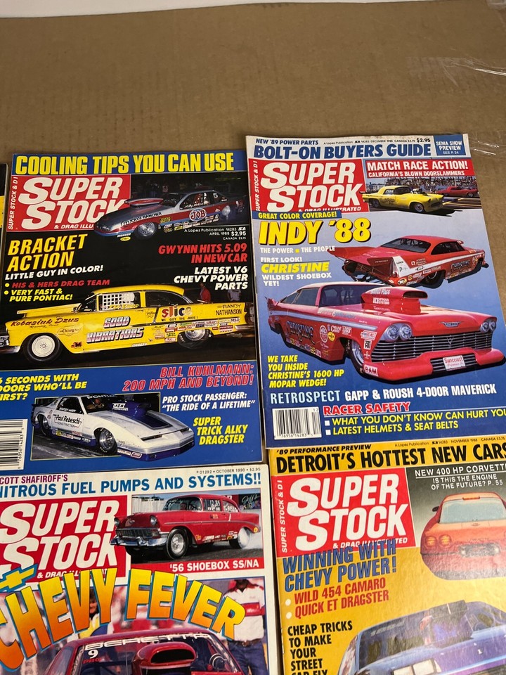 Lot of 11 Stock Car Racing, Super Stock & Drag Illustrated Magazine ...