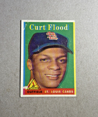 1958 Topps #464 Curt Flood RC Double Negative Error Card. Rare! VG | eBay