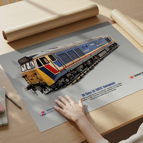 Class 50 Network Southeast Livery Loco A3 Artwork Print Poster Model ...