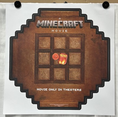 2025 McDONALD'S Minecraft Display Table Placemat New Decal Promo 15X15 ...