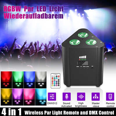 LED Par Strahler Akku 3 LED Bühnenlicht Disco Partylicht RGB DMX für ...