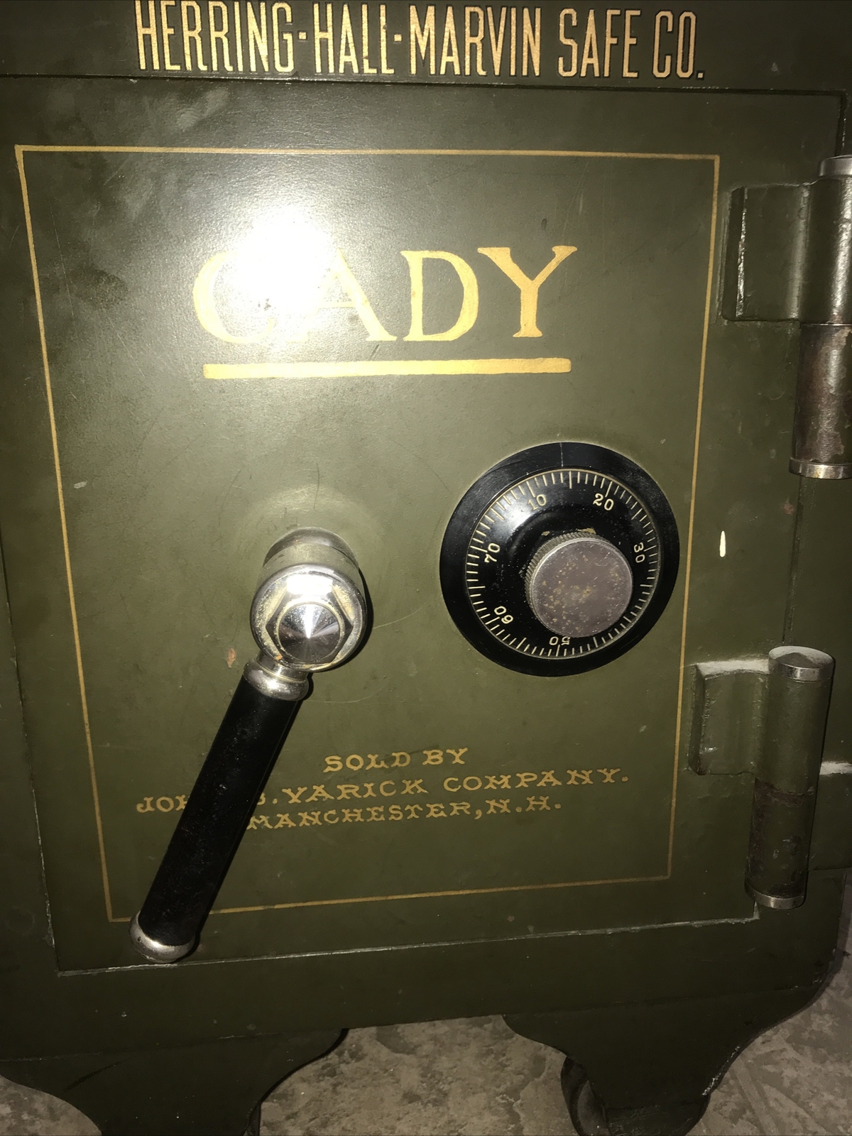 Antique Herring Hall Marvin Safe Co. Floor Safe Sold By John B. Varick ...