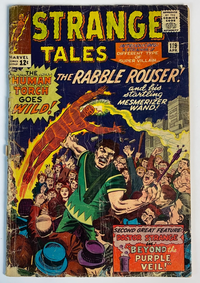60's Marvel Strange Tales Dr Strange Human Torch Comic Lot #s 118 119 ...