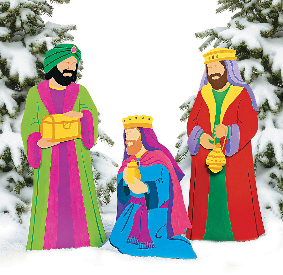 Outdoor Three Kings Nativity Yard Decor Set, 3-Piece Christmas Display ...