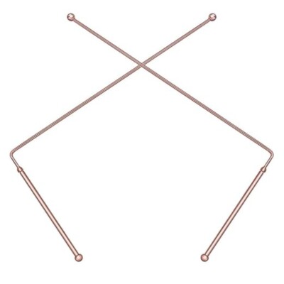 2PCS 99.9% Copper Dowsing rods Pure Copper Ghost hunters Ghost Hunting ...