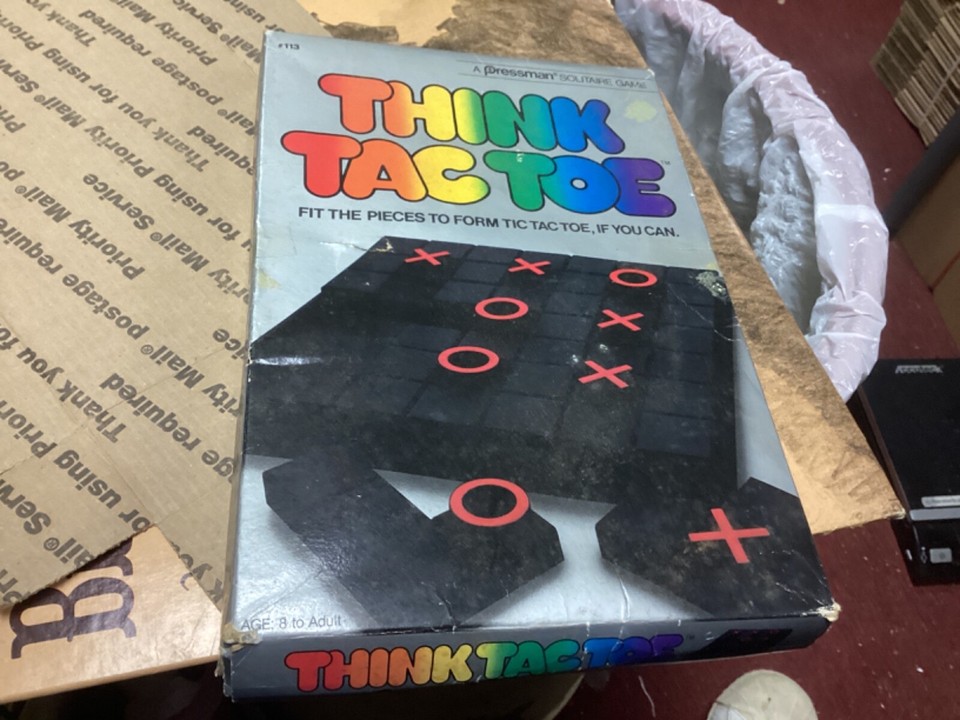 Vintage 1984 Pressman Think Tac Toe Game Complete In Box | eBay