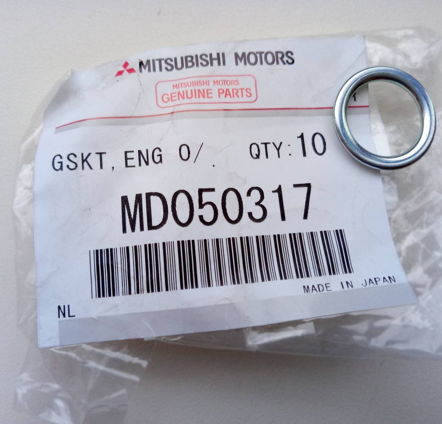 Genuine Mitsubishi Gasket Drain Plug washers x 10PCS MD050317 | eBay