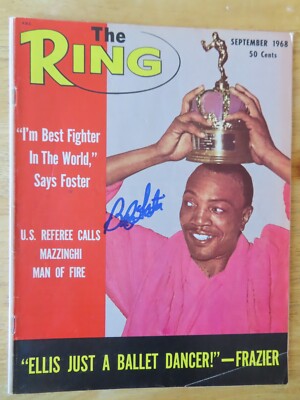 Boxing HOFer BOB FOSTER (d. 2015) signed Ring September 1968 Magazine ...