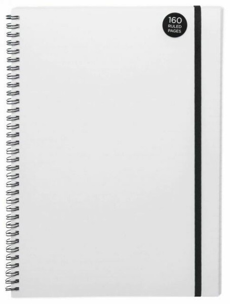 WHSmith Blue Polypro A4 Notebook 160 White Ruled Pages With Elastic ...