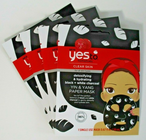 4 Yes To Tomatoes Detoxifying Hydrating Black and White Charcoal Yin ...