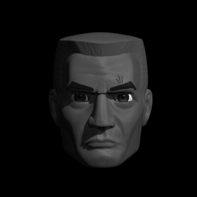 Edge Clone Wars cartoon Tango Company custom head use with 4" 6" 7" 12 ...