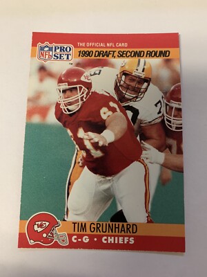 1990 Pro Set NFL 1990 Draft 2nd Round Tim Grunhard Kansas City Chiefs ...