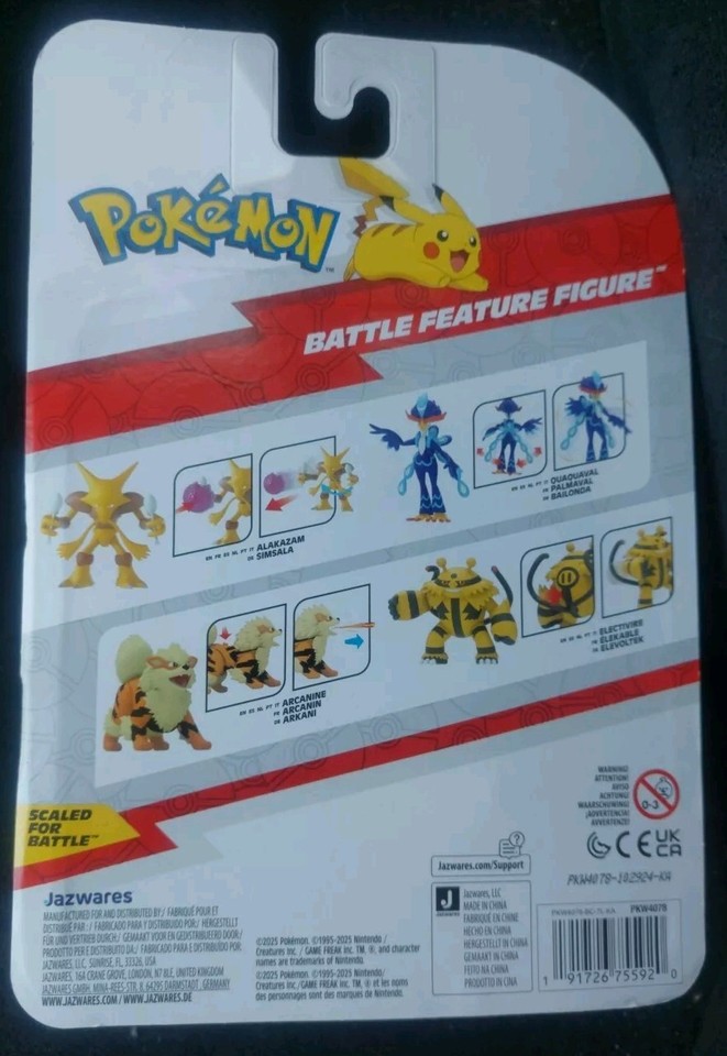 Pokemon Quaquaval Epic Battle Feature Action Figure Jazwares New In ...