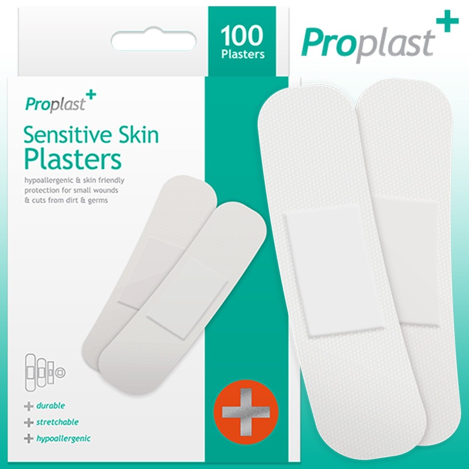 Assorted Plasters 100Pc Washproof Hypoallergenic Wound Dressing First Band Aid | eBay UK