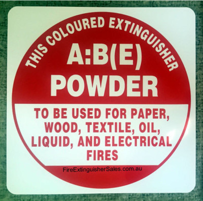 ABE Fire Extinguisher sign for DCP extinguisher | eBay Australia