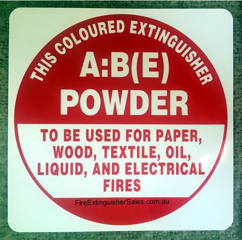 ABE Fire Extinguisher sign for DCP extinguisher | eBay Australia