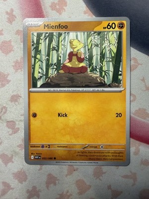 Mienfoo Common SV: White Flare 052/086 NM English Pokemon Card | eBay