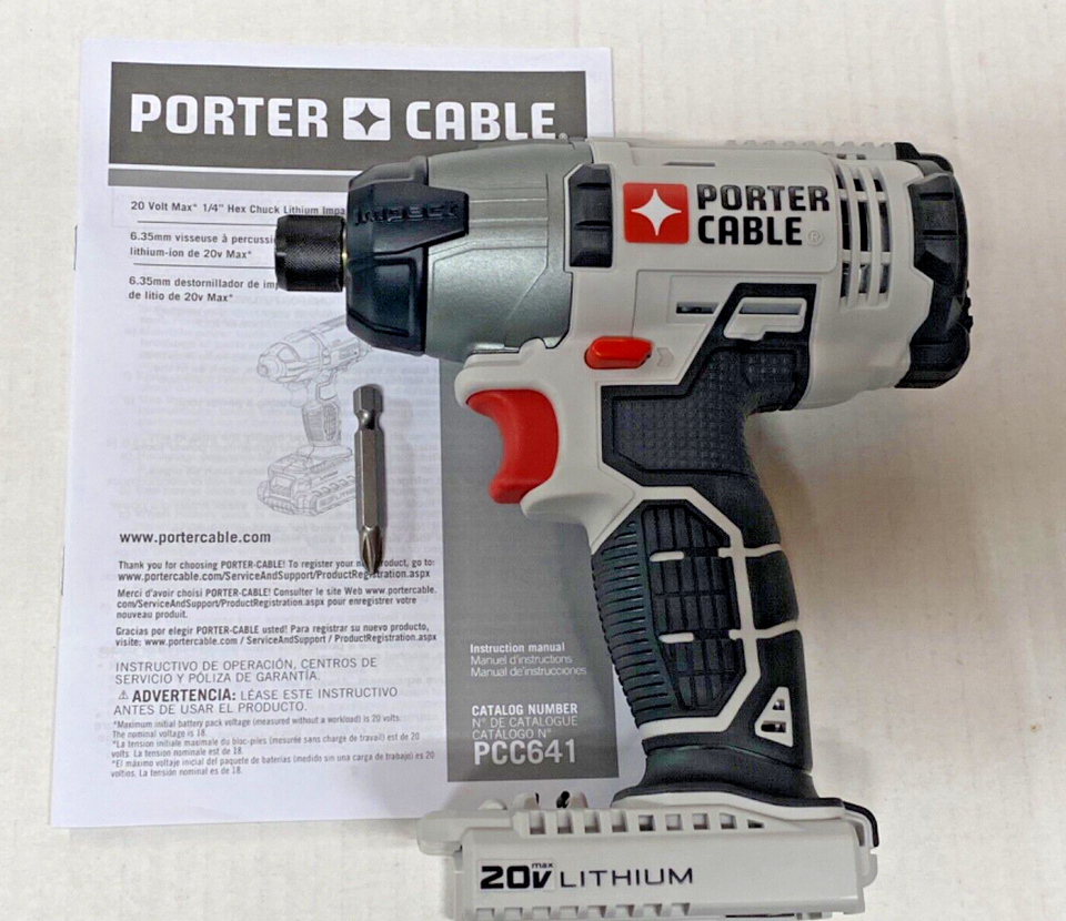 NEW Porter Cable PCC641 20V MAX 1/4Inch Cordless Impact Driver Tool Only | eBay
